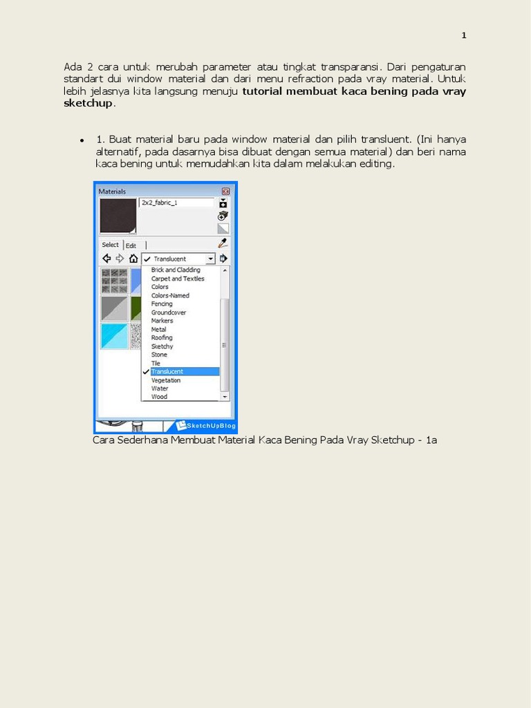 Setting Vray For Glass | PDF