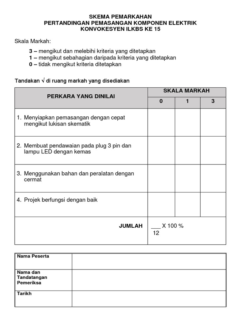 Template Markah Pemasangan | PDF