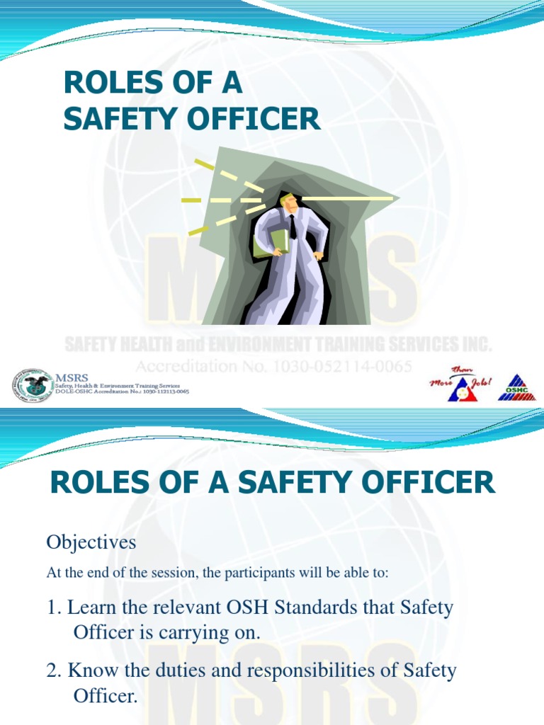 Safety Officer Roles & Duties Guide | PDF | Occupational Safety And ...