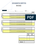 Badminton Score Sheet | PDF | Leisure | Sports