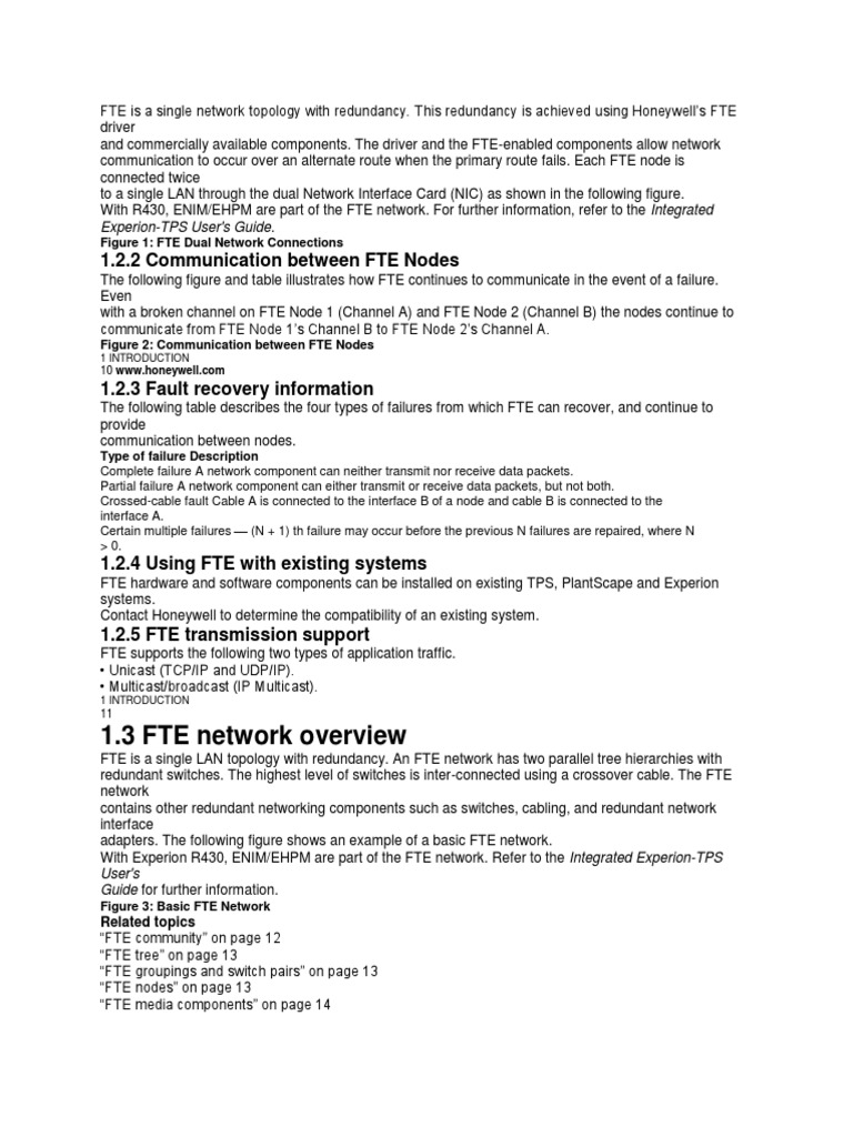 1.3 FTE Network Overview: 1.2.2 Communication Between FTE Nodes | PDF ...