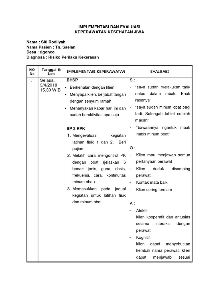 Implementasi Dan Evaluasi Hari 3 SP 2 RPK | PDF