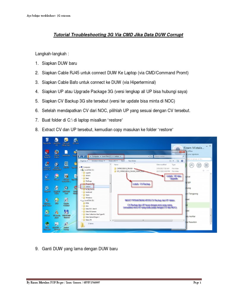 Tutorial Restore CV RBS | PDF