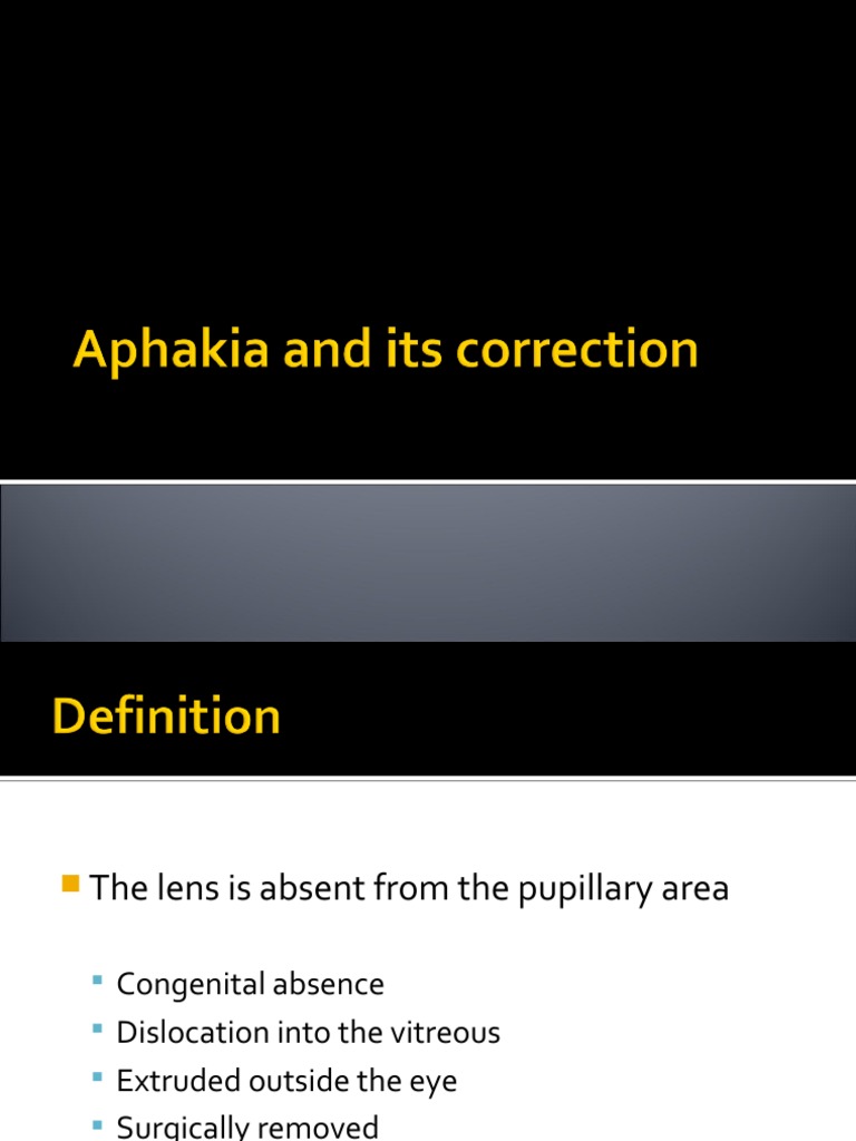 Aphakia PDF | PDF | Cornea | Lens (Optics)
