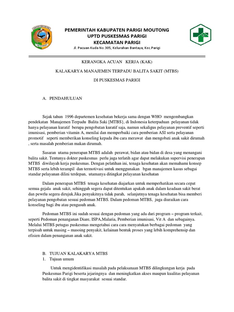 KAK Kalakarya MTBS | PDF