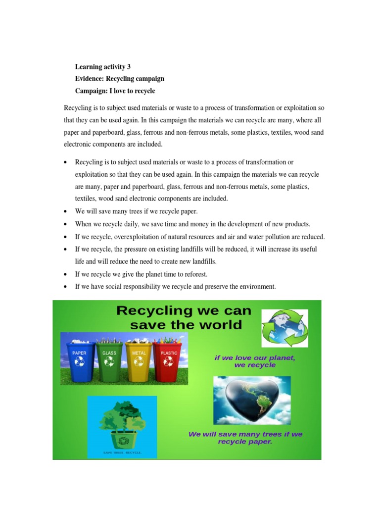 Recycling Campaign | PDF