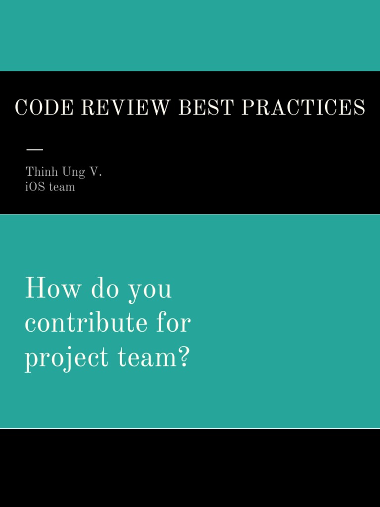 Code Review Best Practices | PDF