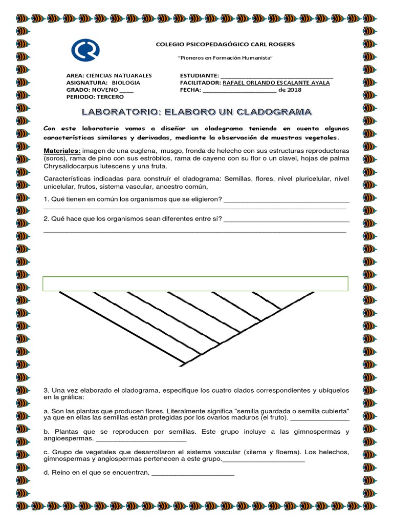 Laboratorio Elaboro Un Cladograma | PDF | Hogar, jardinería y bricolaje ...