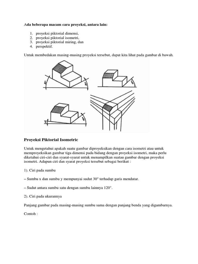 Jenis-Jenis Proyeksi Gambar Teknik | PDF | Metode & Bahan Ajar | Griya ...