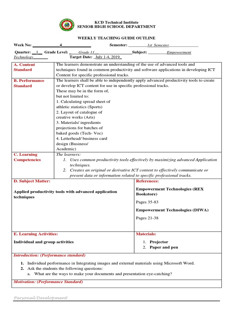 Teaching Guide 2 | PDF | Hyperlink | Educational Technology