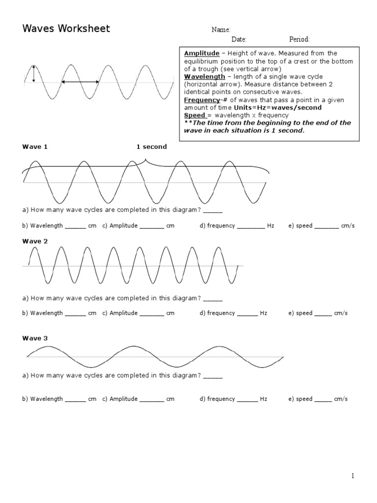 Wave Practice | PDF | Waves | Frequency