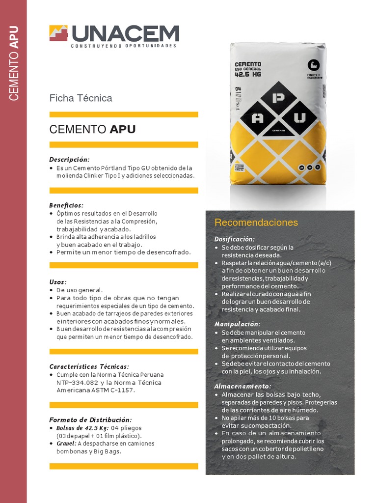 Ficha Apu | PDF | Cemento | Horticultura y jardinería Ficha Apu | PDF | Cemento | Horticultura y jardinería