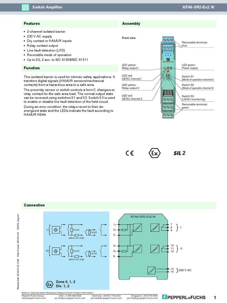 Assembly Features: Front View | PDF | Relay | Switch