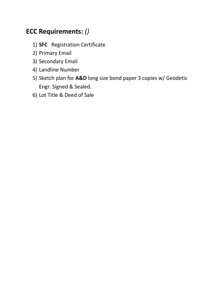 ECC Requirements | PDF