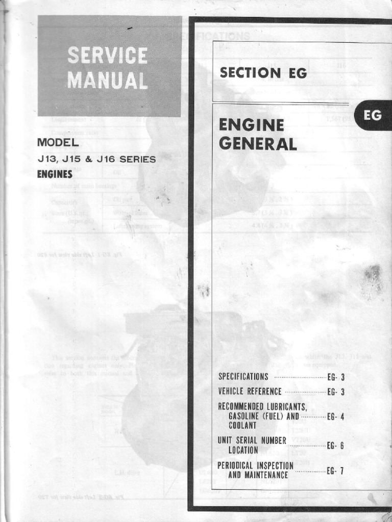 J13, J15, J16 Engines EG PDF | PDF | Transportation Engineering ...