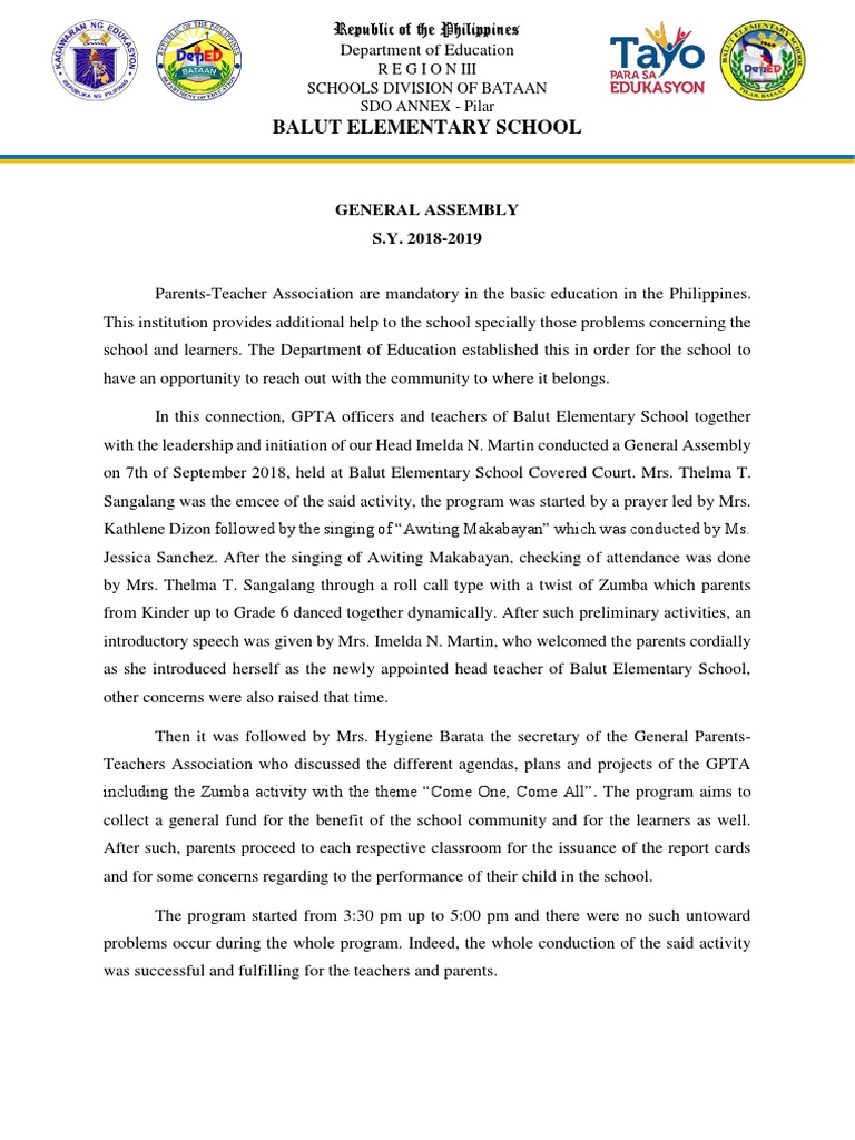 General Assembly Narrative Report | PDF | Behavior Modification | Cognition