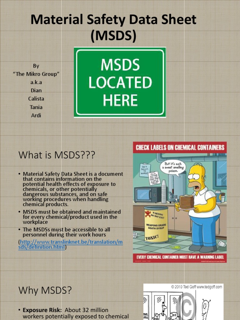 Material Safety Data Sheet (MSDS) | PDF | Safety | Occupational Safety ...