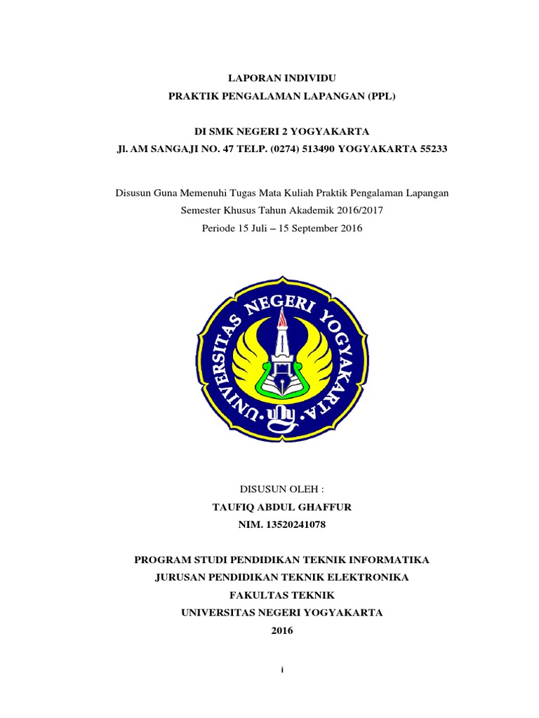 Contoh Laporan PPL | PDF | Bisnis