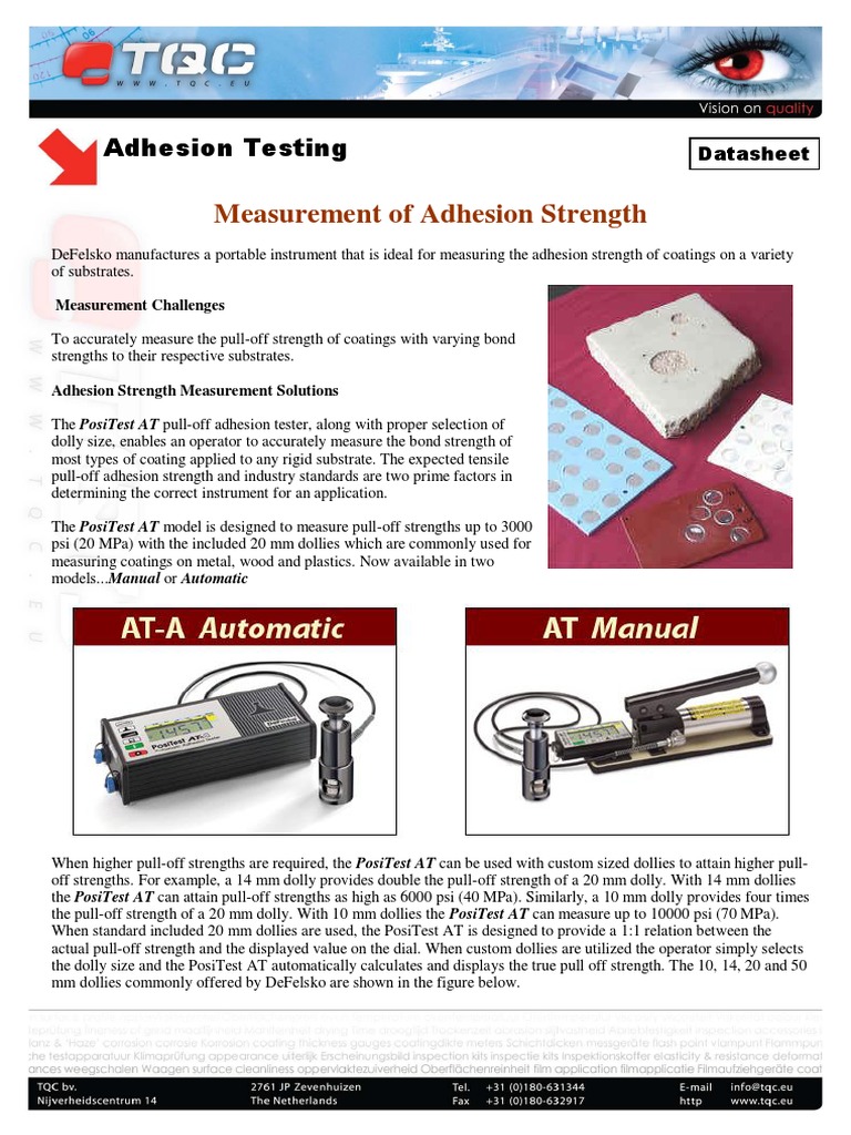 Measurement of Adhesion Strength | PDF | Adhesion | Epoxy