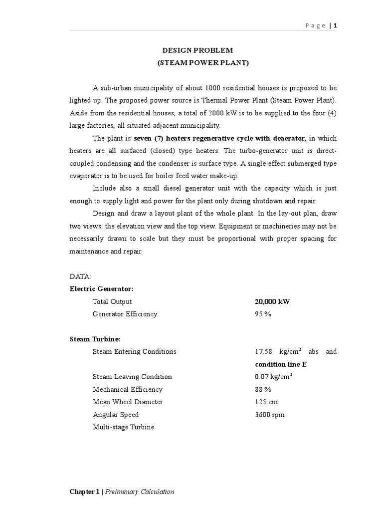 Preliminary Calculations | PDF | Boiler | Steam Engine