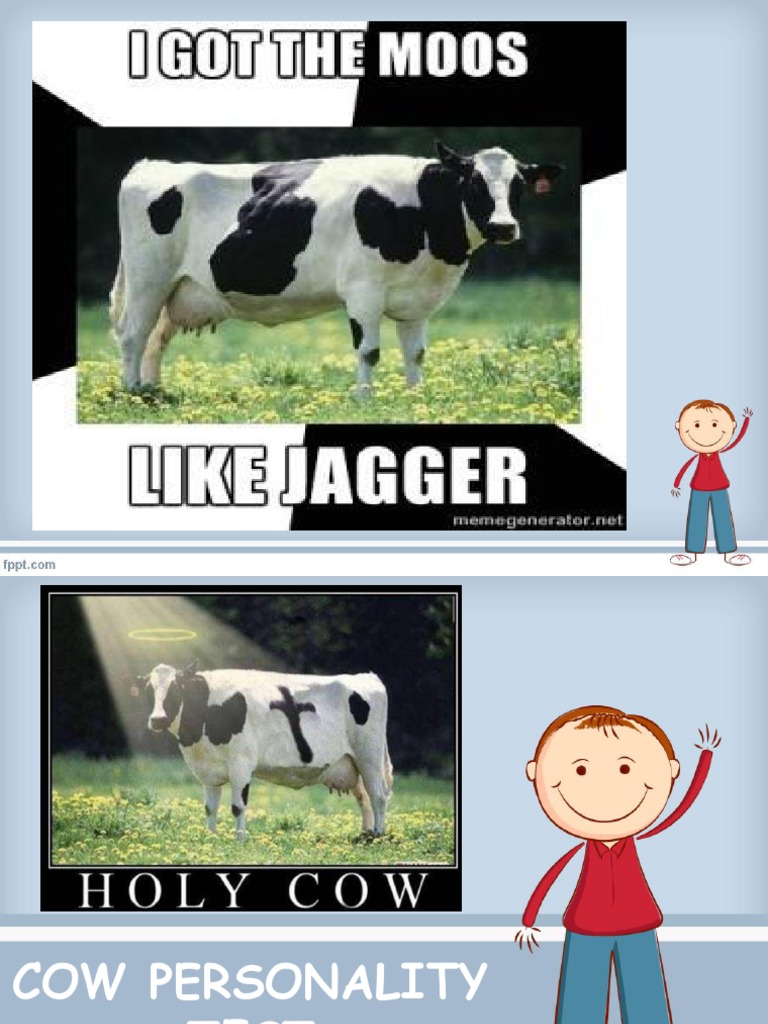 Cow Personality Test Insights | PDF | Test (Assessment) | Action ...