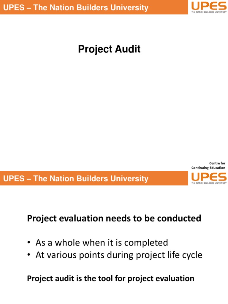 Project Audit: Centre For Continuing Education | PDF | Life Cycle ...
