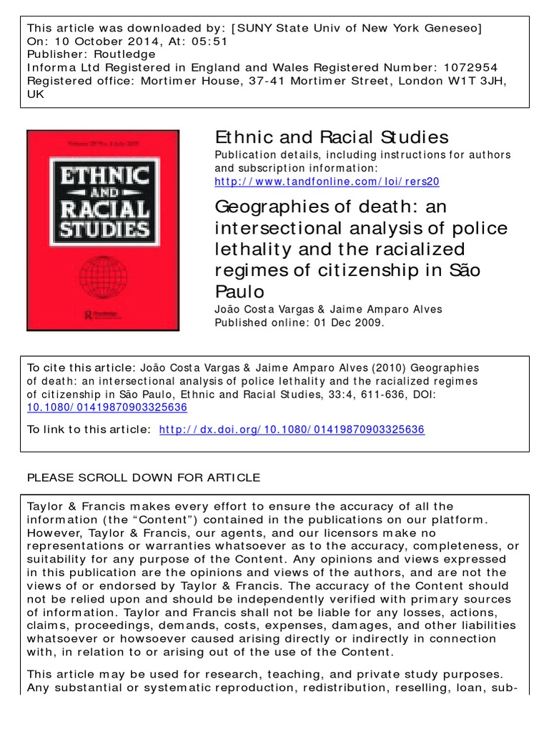 Geographies of Death: An Intersectional Analysis of Police Lethality ...