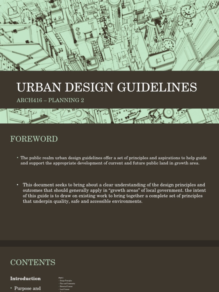 Urban Design Guidelines | PDF | Road | Sustainability