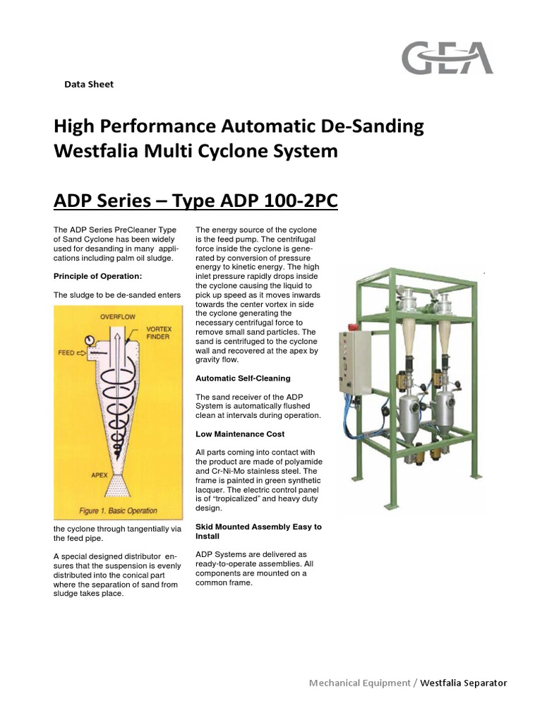 Sand Cyclone | PDF | Chemical Engineering | Mechanical Engineering