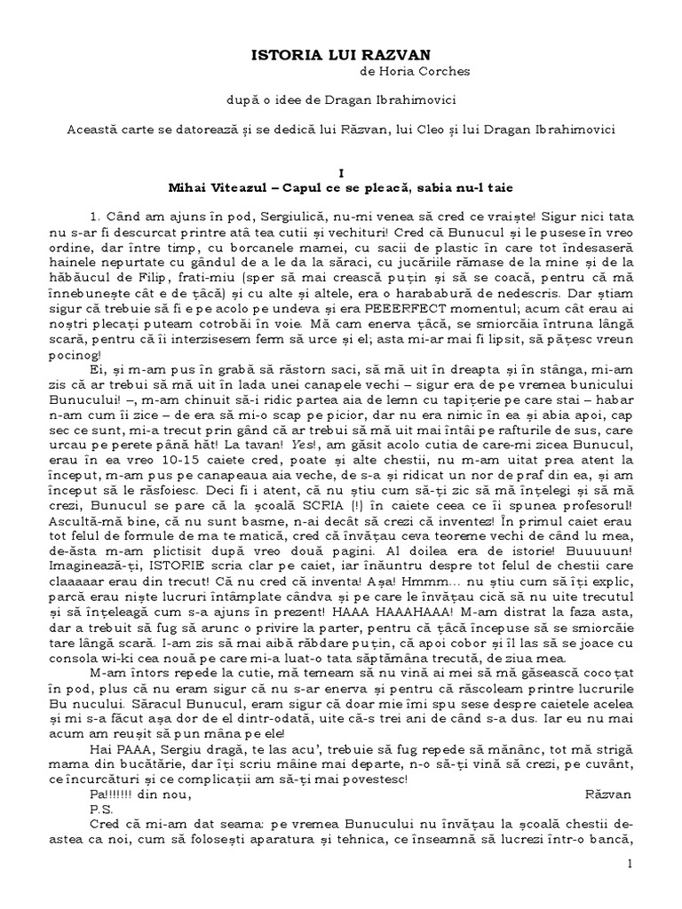 Istoria Lui Razvan | PDF