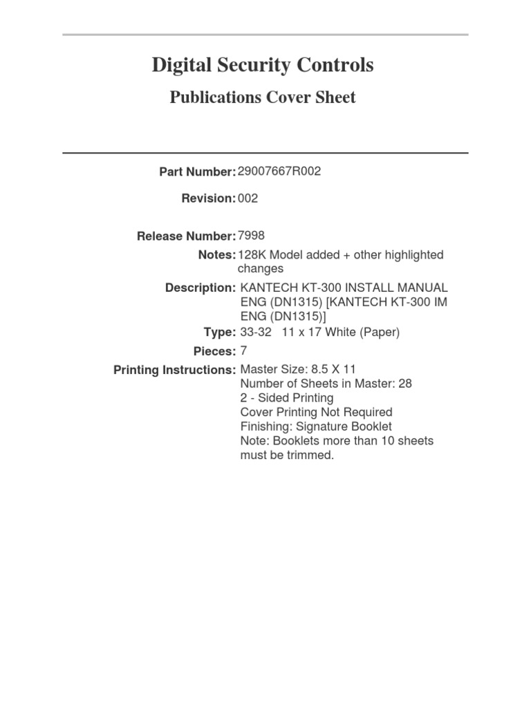 KT 300 Controller Installation Guide - LT - en PDF | PDF | Electrical ...