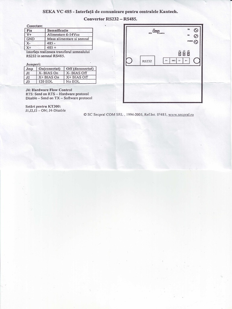 L-":FR":FL: SEKA VC 485 - Interfafi de Comunicare Pentru Centralele ...