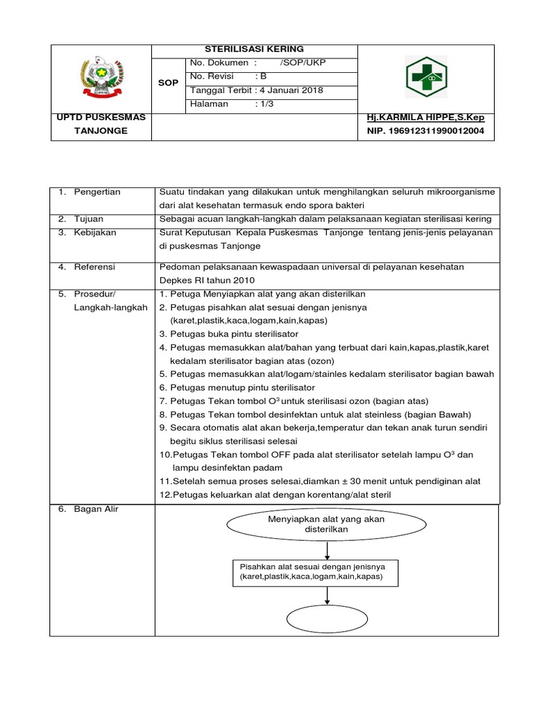 Sop Sterilisasi Kering | PDF