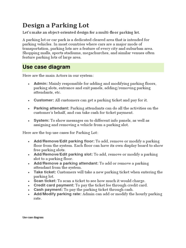 Parking Lot | PDF | Parking Lot | Parking