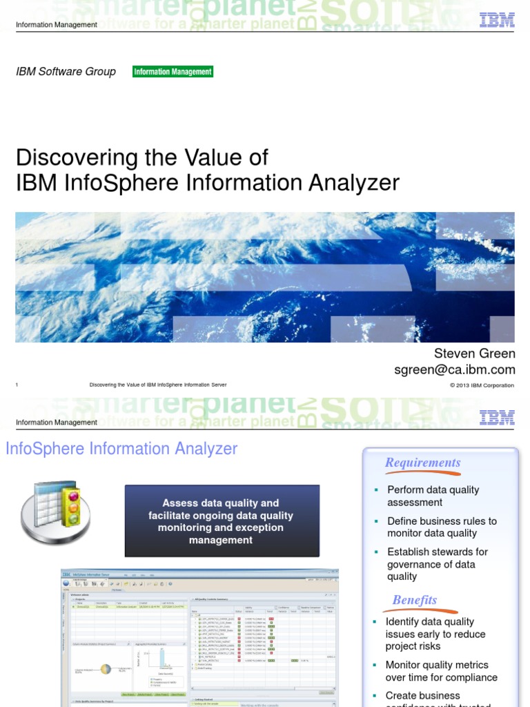 Benefits of InfoSphere Information Analyzer | PDF | Data Quality | Data ...
