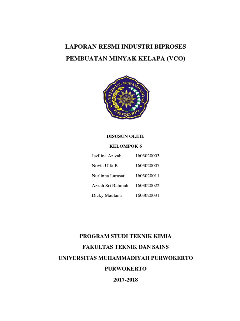 Laporan Resmi Ib Vco | PDF