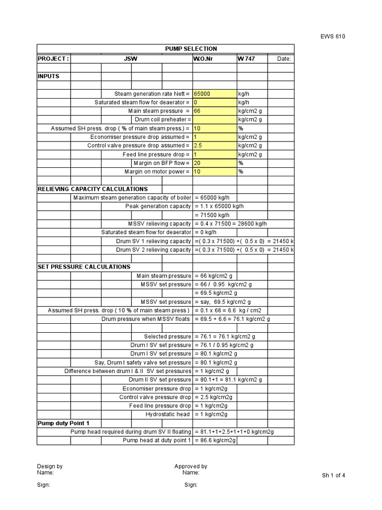 Pump Selection Sh Boilers Pdf Boiler Pump