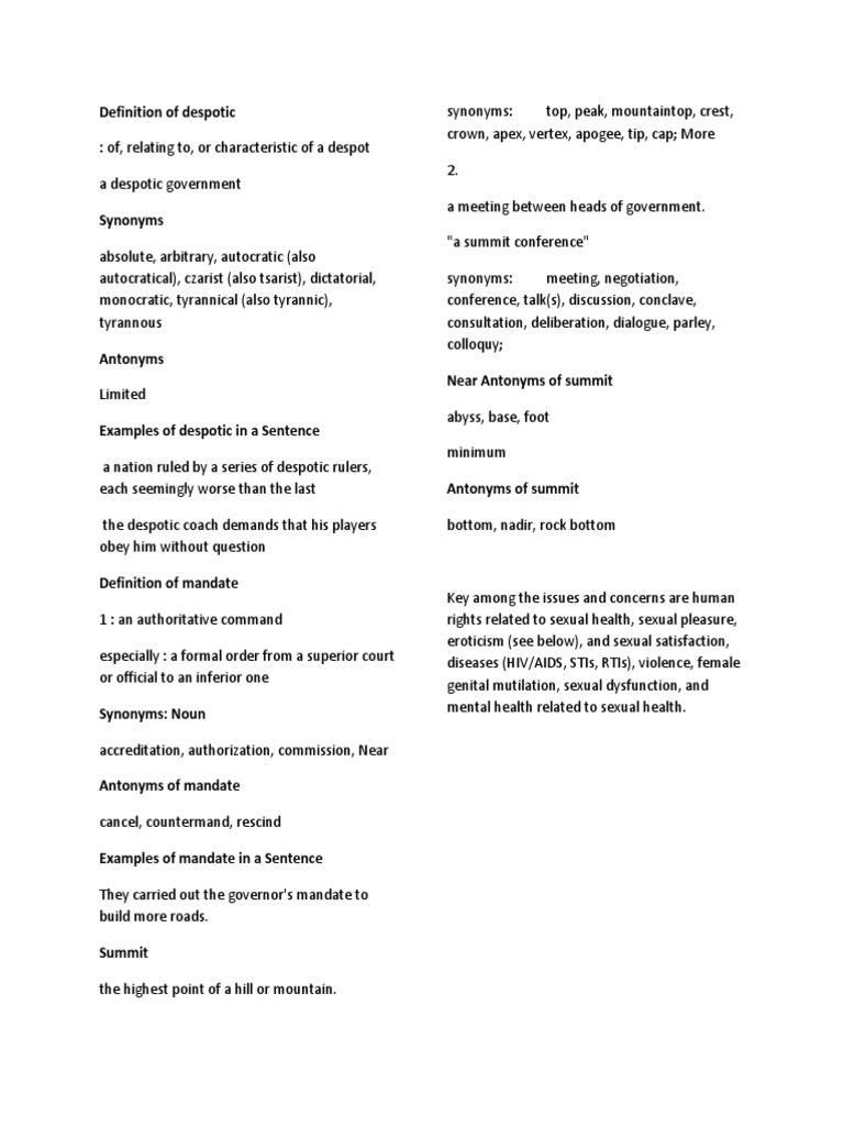 Definition of Despotic | PDF | Religion & Spirituality