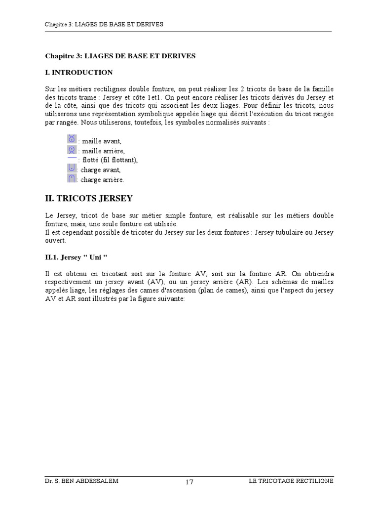 Chp3 Liages de Base | PDF | Tricot | Artisanat