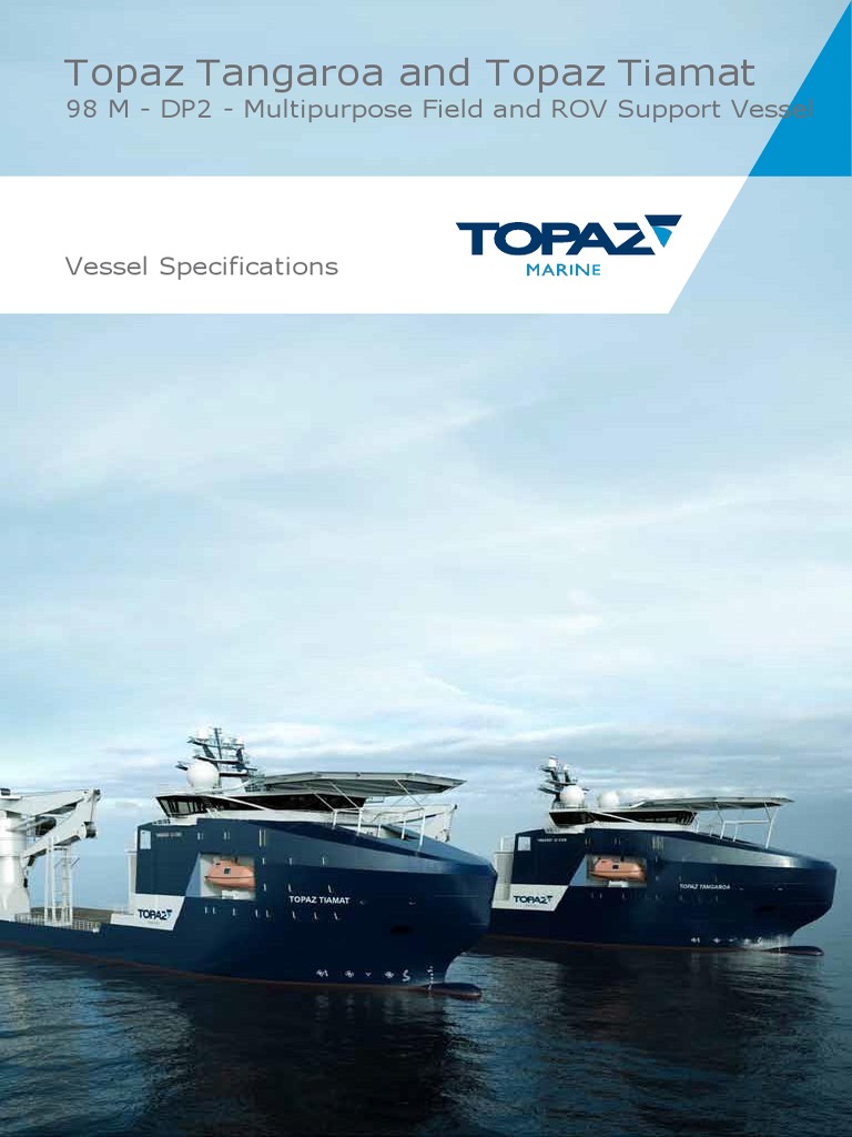 Topaz Tangaroa Vessel Specifications | PDF | Anchor | Crane (Machine)