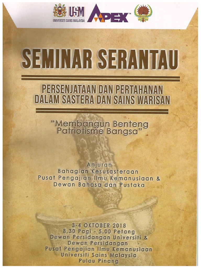 Seminar Serantau Persenjataan Dan Pertahanan Dalam Sastera Dan Sains ...