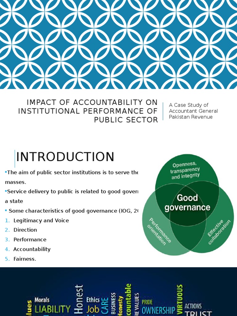 Impact of Accountability On Institutional Performance of Public Sector ...
