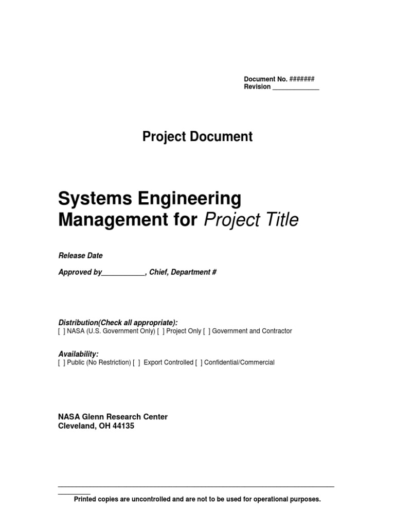 Template Semp Nasa-Grc | PDF | Information Security | Systems Engineering