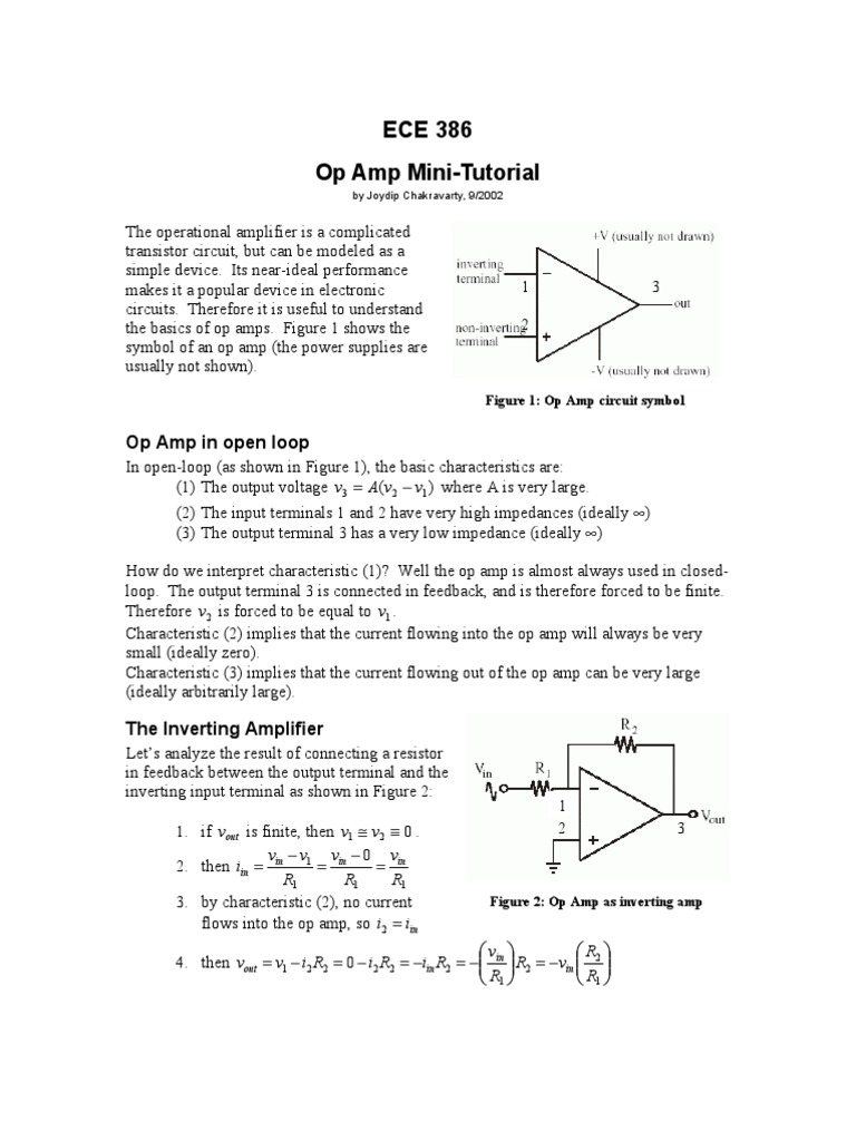 386 Op Amp | PDF | Operational Amplifier | Amplifier