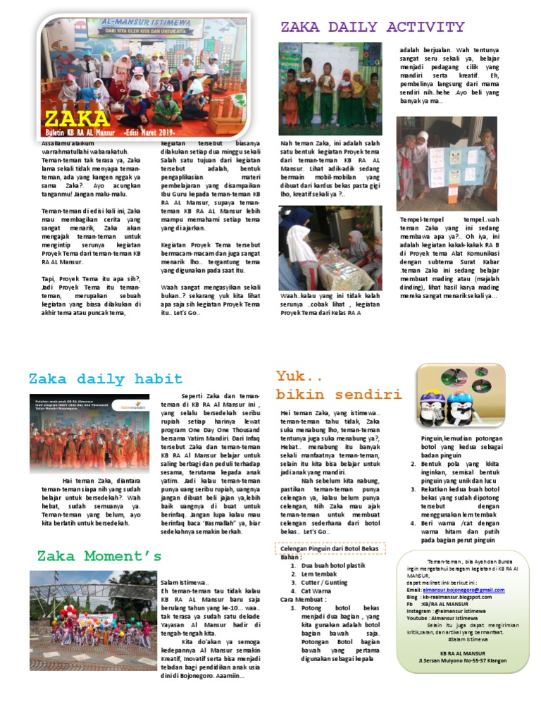 Contoh Buletin Sederhana Untuk Sekolah | PDF