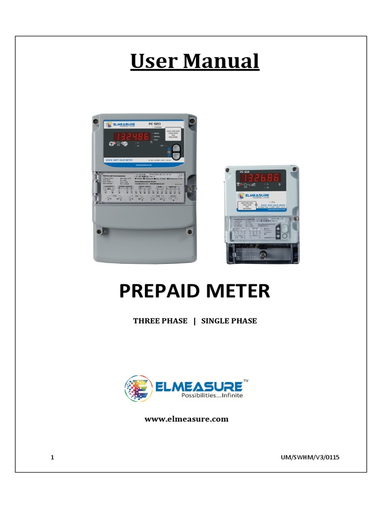 Elmeasure Prepaid Postpaid Meter PPM Programming Guide | PDF | Fuse (Electrical) | General ...
