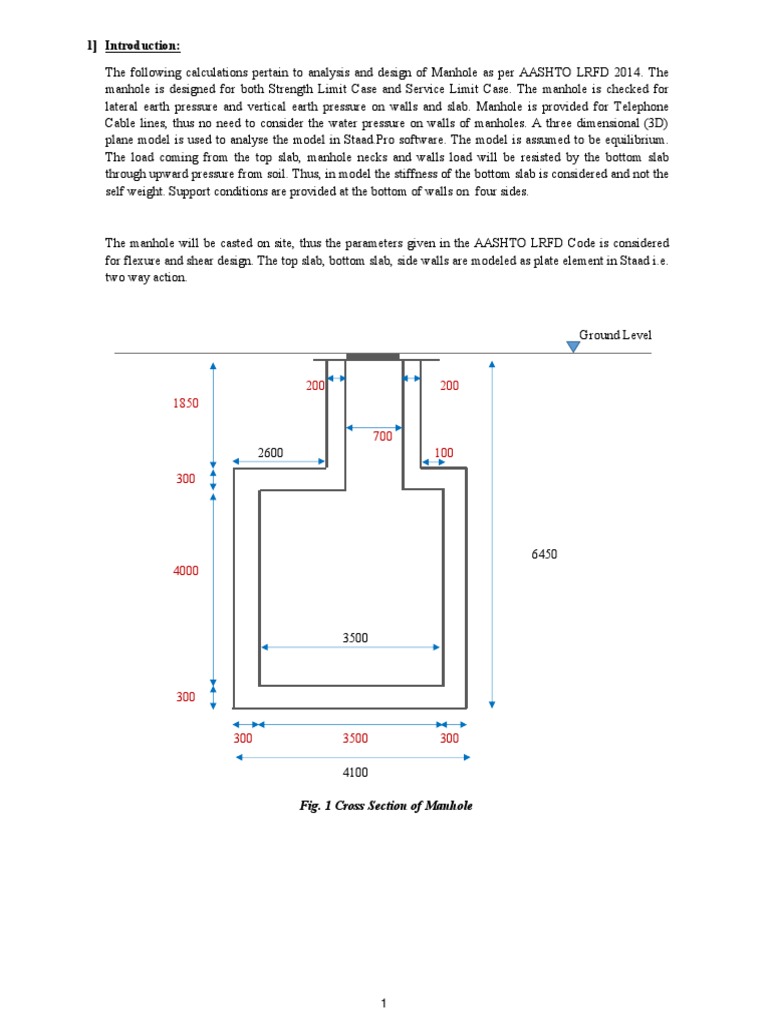 Design of Manhole As Per Aashto LRFD | PDF | Strength Of Materials ...