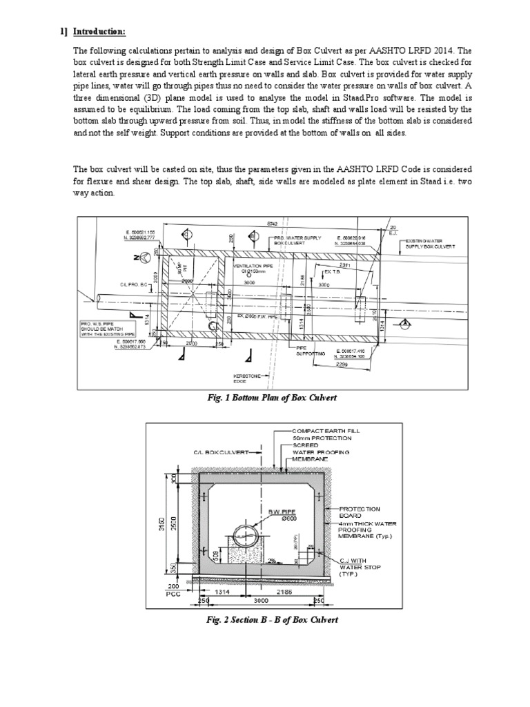 Design of Box Culvert As Per Aashto LRFD | PDF | Bending | Reinforced ...