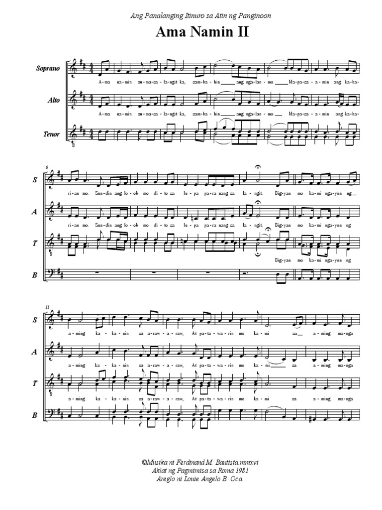 Ama Namin II SATB 1 PDF | PDF