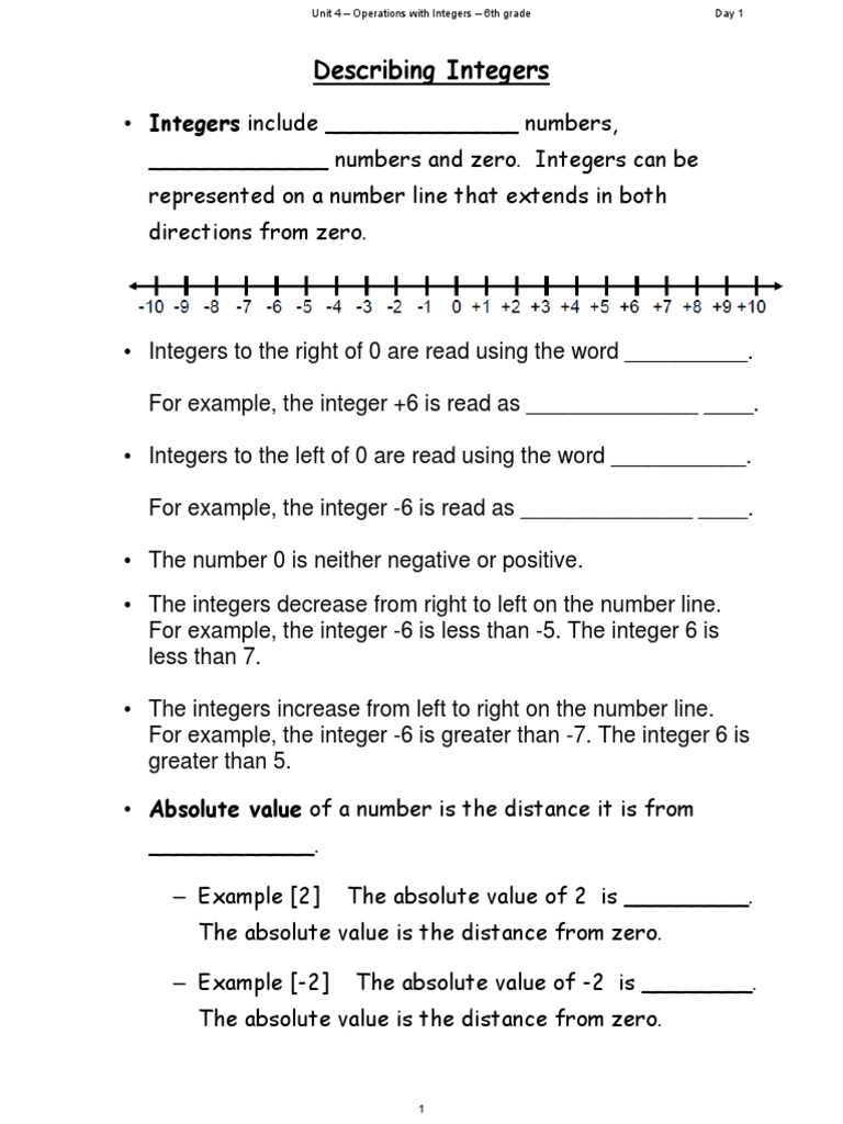 Unit 4 Handouts B | PDF | Numbers | Sea